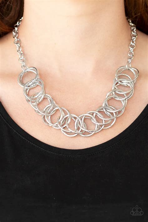 Heavy Metal Hero Silver Necklace Paparazzi The Sassy Sparkle