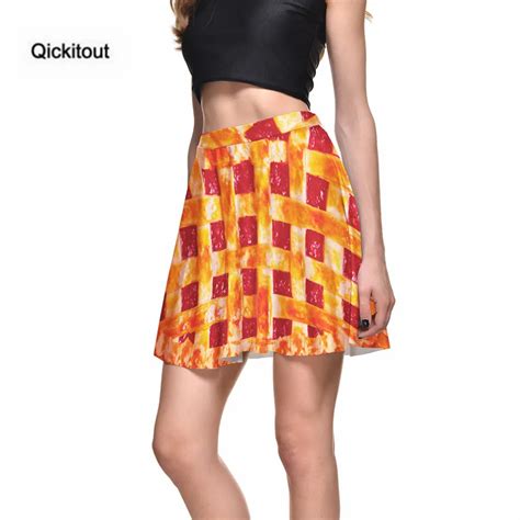 Qickitout Skirts High Quality Sexy New Womens Tomato Sauce Pizza