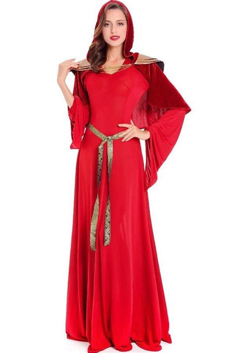 Red Wicked Witch Dress Halloween Cosplay Costume Sexy Witch Costumes
