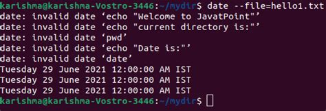 linux date command date command javatpoint