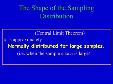 Ppt Sampling Distribution Of The Sample Mean Powerpoint Presentation