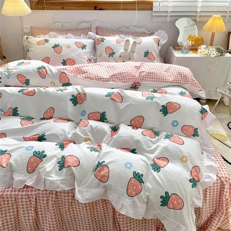 Cute Strawberry Bedding Set Pn2760 In 2020 Room Ideas Bedroom Cute