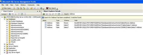different ways to search for sql server database objects