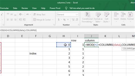 consolidate data from multiple excel columns all into one youtube