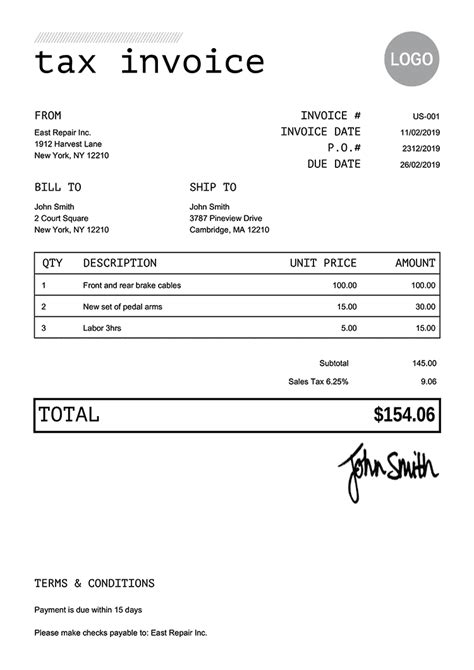 tax invoice templates quickly create free tax invoices