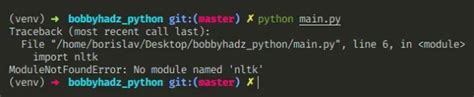 modulenotfounderror no module named nltk in python bobbyhadz
