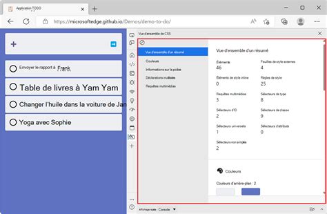 optimiser les styles css avec l outil vue d ensemble css microsoft