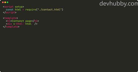 how to render html file in vue js