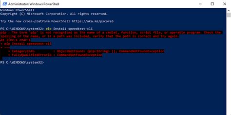 error while running pip command on powershell microsoft community