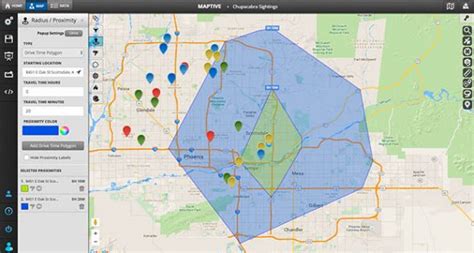 drive time tool create drive time polygon maps maptive