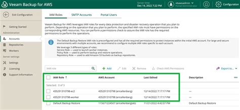 managing backups as code configuring iam roles in veeam backup for
