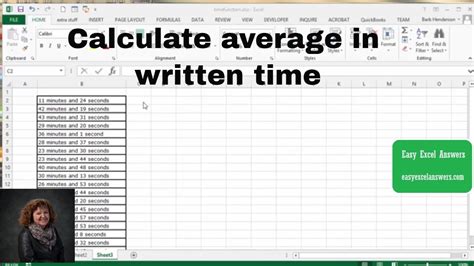 how to calculate average in time written in excel youtube