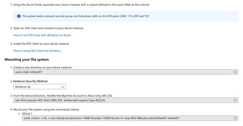 Configure Nfsv4 1 Kerberos Encryption For Azure Netapp Files