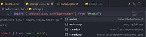reactjs reduxjs toolkit intellisense not appearing in vs code