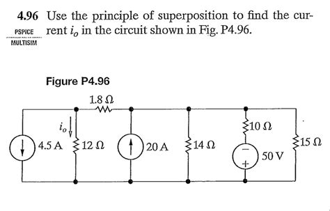 Use The Principle Of Superposition To Find The Current I0 In The