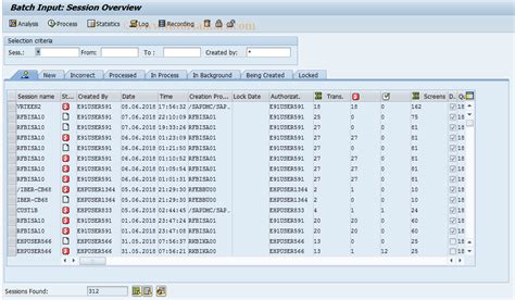 sm35 sap tcode batch input monitoring transaction code