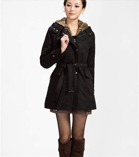 Thicken Fleece Faux Fur Warm Winter Coat Hood Parka Overcoat 2 Colors