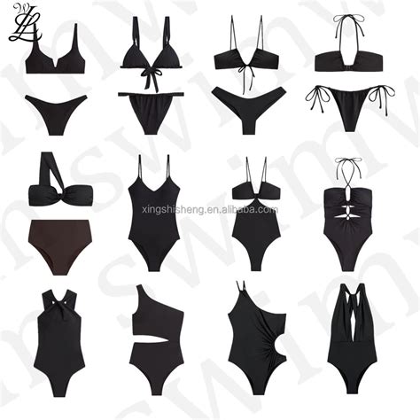 Custom Bikini String Split Body Swimsuit Shiny Fabric Bathing Suits