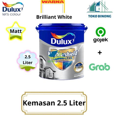 Jual Cat Tembok Dulux Westhershield Powerflexx Brilliant White 2 5