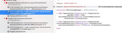react native react base rctbridgemodule h 55 11 duplicate protocol