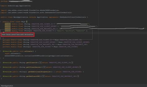 java inner classes cannot have static declarations public static