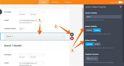 show or hide multiple fields at once using the section collapse field