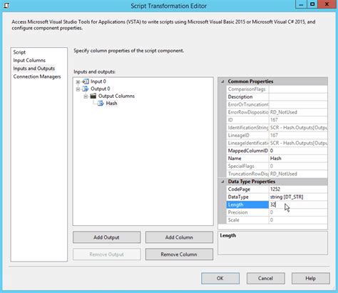 microsoft sql server integration services calculating hash values in ssis