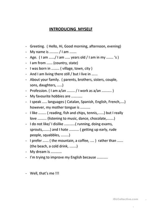 How To Introduce Yourself In English Artofit