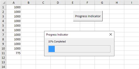 progress indicator in excel vba easy excel macros