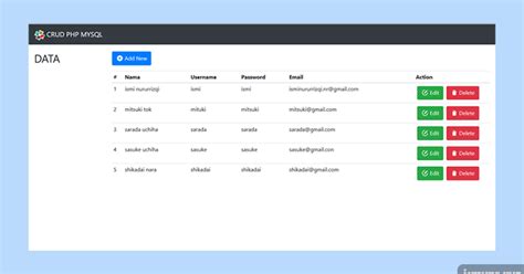 membuat crud sederhana dengan php dan mysql bootstrap dengan form