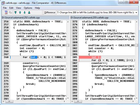 file comparator compare text and binary files show differences