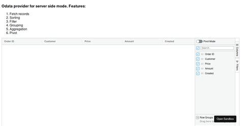 ag grid server side row model sample forked codesandbox
