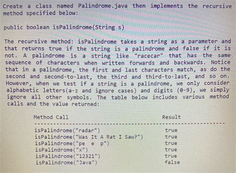 solved create a class named palindrome java then implements