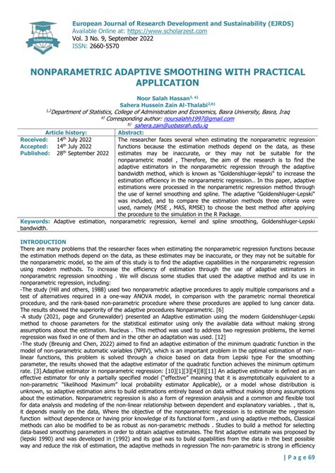 Pdf Nonparametric Adaptive Smoothing With Practical Application