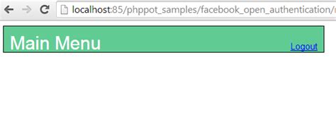 facebook open authentication in php