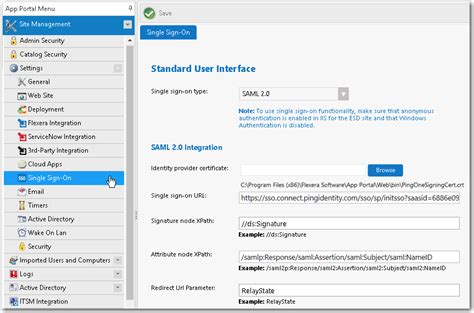 configuring saml 2 0 authentication