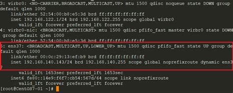 centos configuring 802 1q tag vlan on virtual card