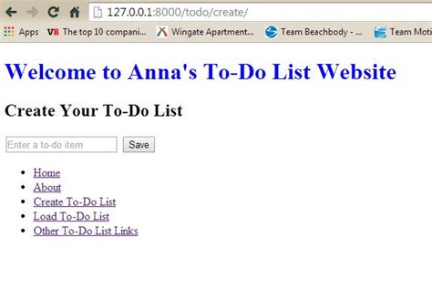 python django create save load to do list stack overflow