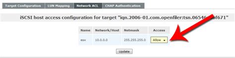 how to configure openfiler v2 3 iscsi storage for use with