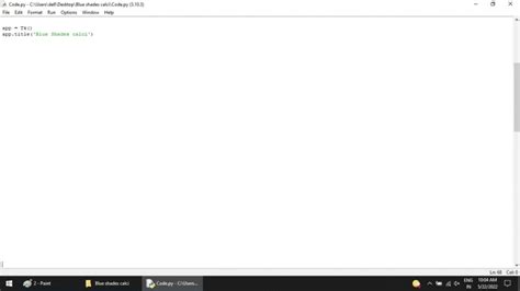python program to basic new blue shades calci using the python tkinter