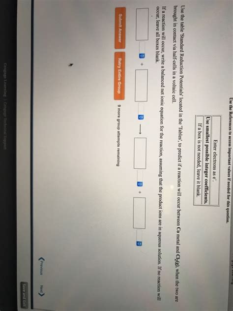 Solved Use The Table Standard Reduction Potentials Located
