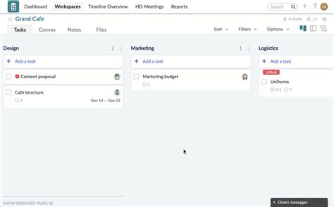 task dependencies in task card redbooth help