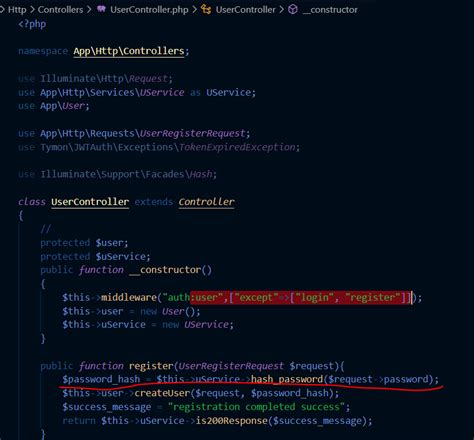 lumen 7 0 version call to a member function hash password on null