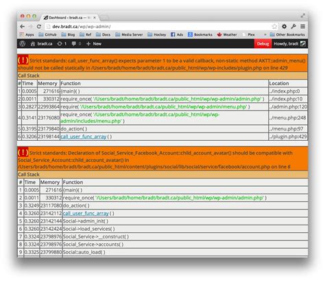 ignoring errors from wordpress plugins while developing in debug mode