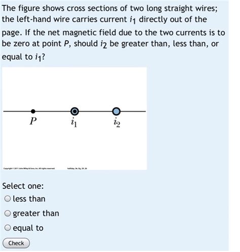 Solved The Figure Shows Cross Sections Of Two Long Straight