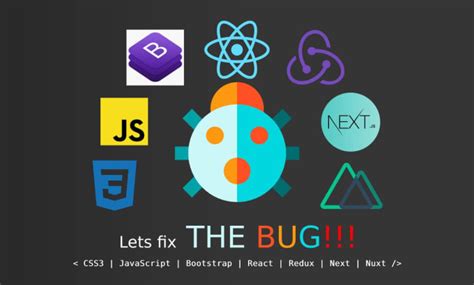 fix your css javascript vue and react issues and bugs by