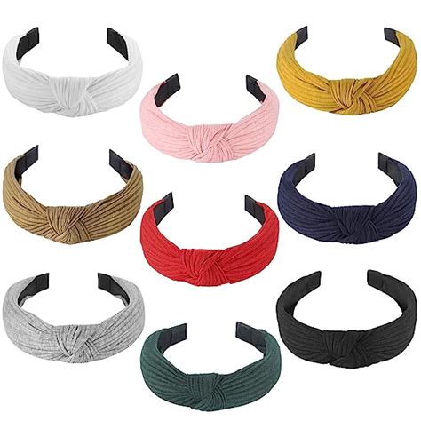Funtopia Knotted Headbands For Women Girls 9 Pcs Wide