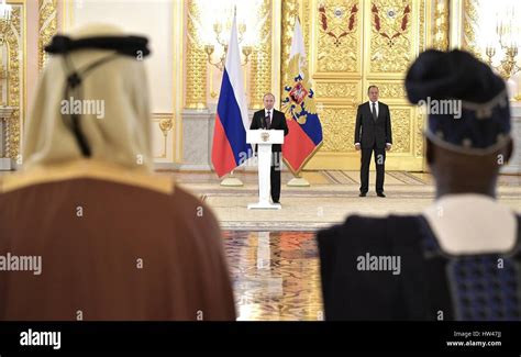 Russian President Vladimir Putin Addresses Ambassadors During The