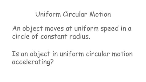 Uniform Circular Motion Ppt Download