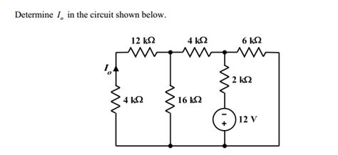 Solved Determine I0 In The Circuit Shown Below